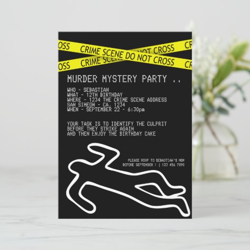 Murder Mystery Party Invitation | Zazzle