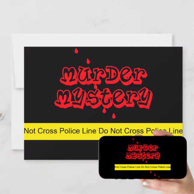 Murder Mystery Party Invitation Serving Murder | Zazzle