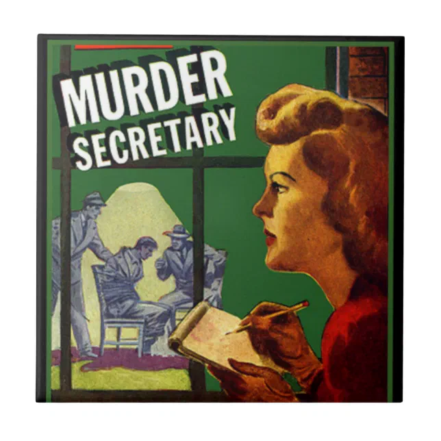 Murder Secretary Pulp Fiction Ceramic Tile | Zazzle