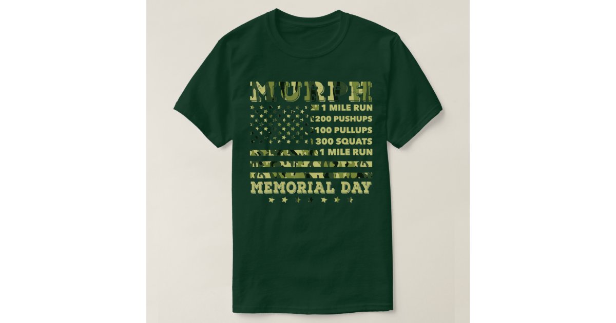 Murph 2021 Workout Challenge American Memorial Day T-Shirt | Zazzle