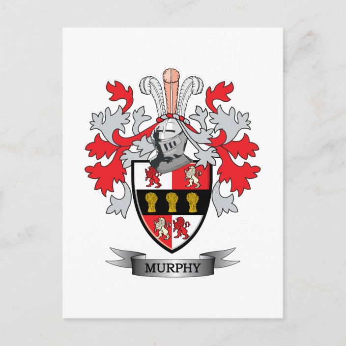 Murphy Coat of Arms Postcard | Zazzle.com