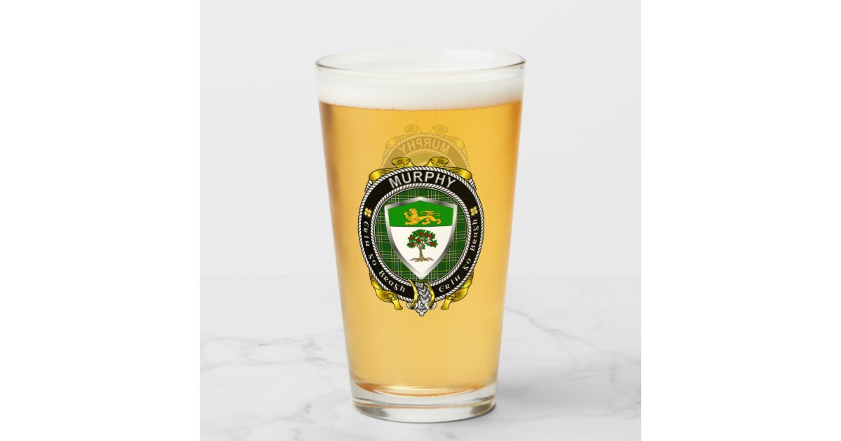 Murphy Irish Shield Beer Glass | Zazzle