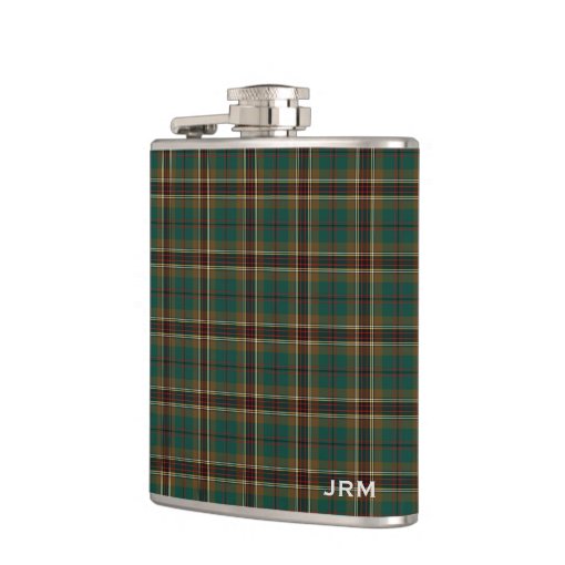 Murphy Tartan Monogram Irish Plaid Flask | Zazzle