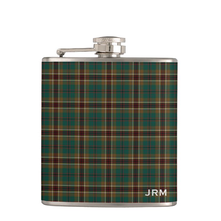 Murphy Tartan Monogram Irish Plaid Flask | Zazzle.com