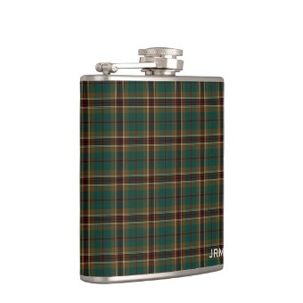 Murphy Tartan Monogram Irish Plaid Flask | Zazzle