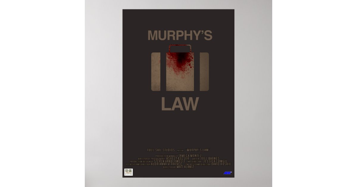 Murphy's Law Poster | Zazzle