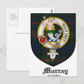 Murray Clan Crest Badge Tartan Postcard | Zazzle