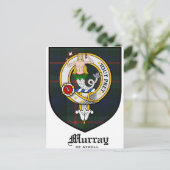 Murray Clan Crest Badge Tartan Postcard | Zazzle