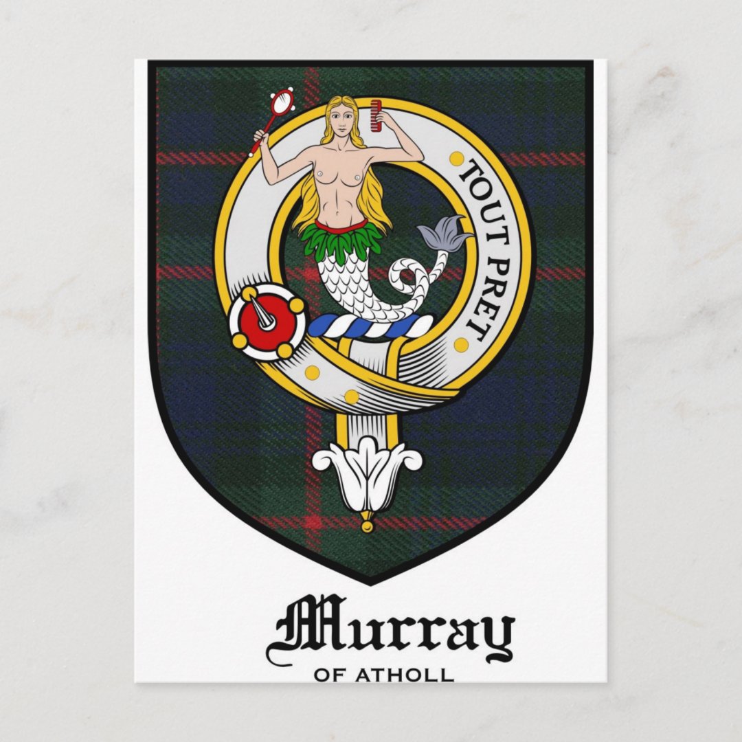 Murray Clan Crest Badge Tartan Postcard | Zazzle