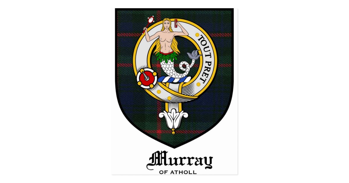 Murray Clan Crest Badge Tartan Postcard | Zazzle.com