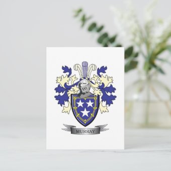 Murray Family Crest Coat of Arms Postcard | Zazzle