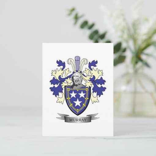 Murray Family Crest Coat of Arms Postcard | Zazzle