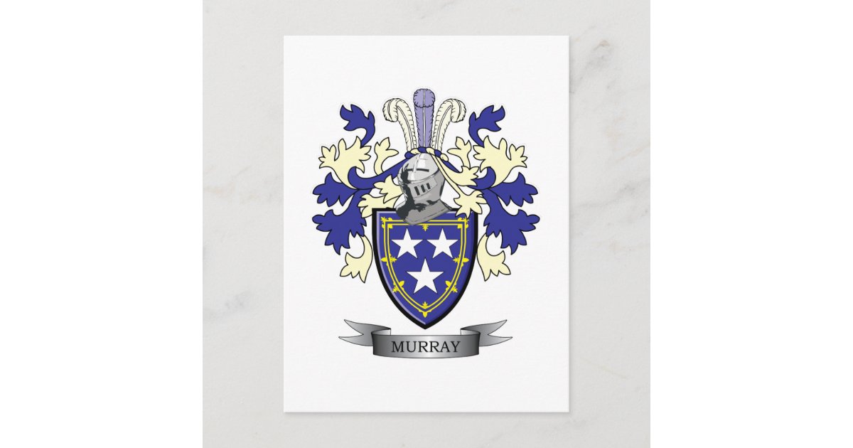 Murray Family Crest Coat of Arms Postcard | Zazzle