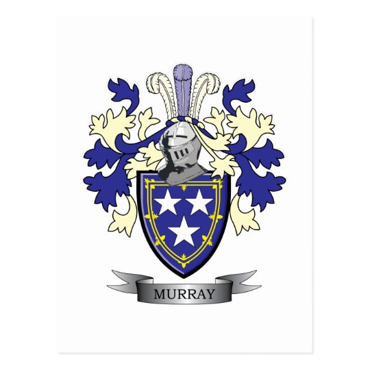 Murray Family Crest Coat of Arms Postcard | Zazzle.com