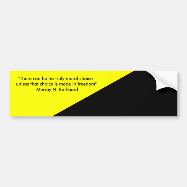 Murray Rothbard and Anarcho-Capitalism Bumper Sticker | Zazzle