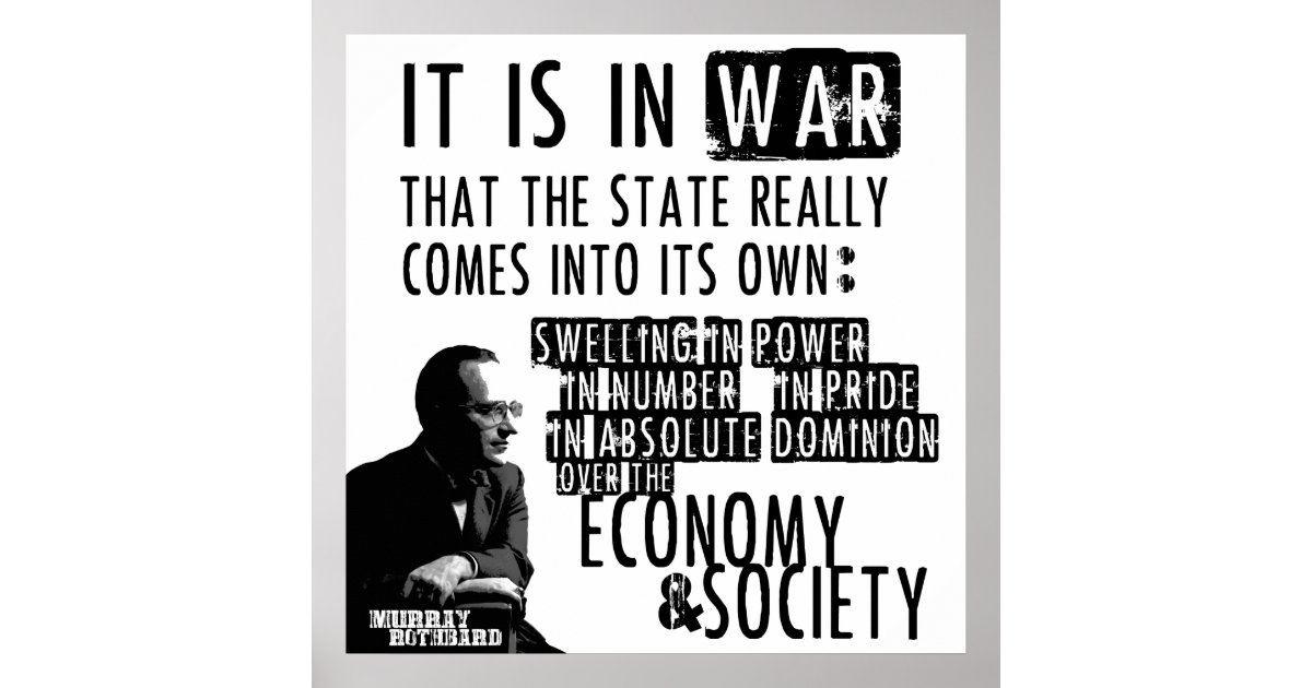 Murray Rothbard Anti-War Anti-State Libertarian Poster | Zazzle