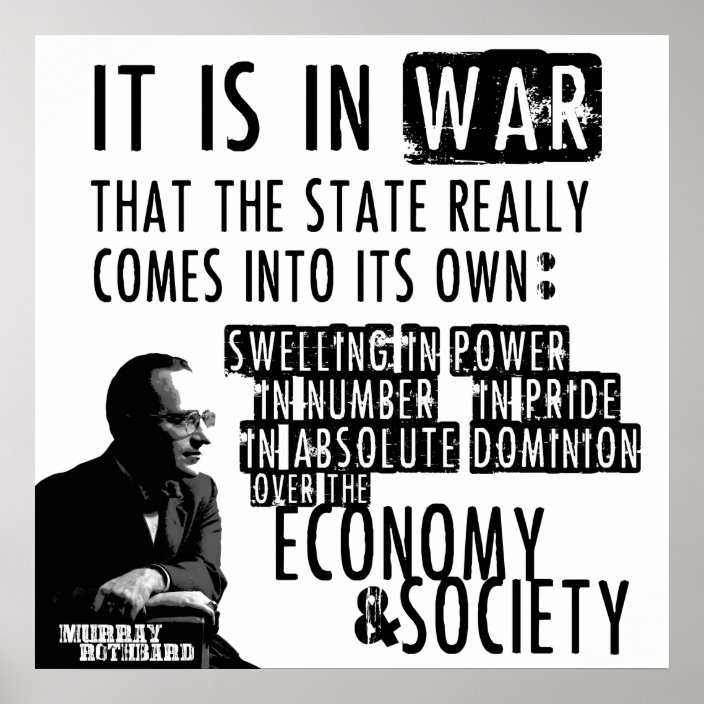 Murray Rothbard Anti-War Anti-State Libertarian Poster | Zazzle.com