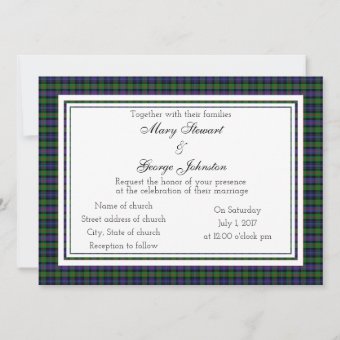 Murray Scottish Wedding Invitation | Zazzle