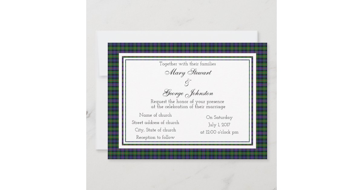 Murray Scottish Wedding Invitation | Zazzle