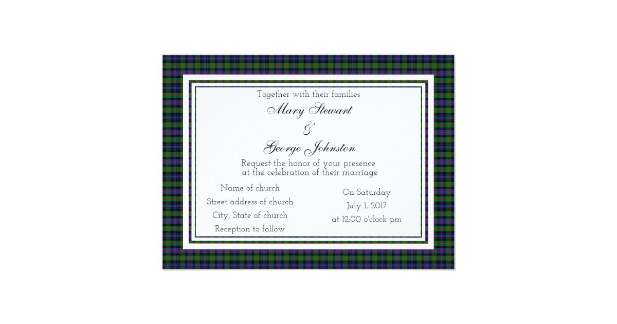 Murray Scottish Wedding Invitation | Zazzle.com