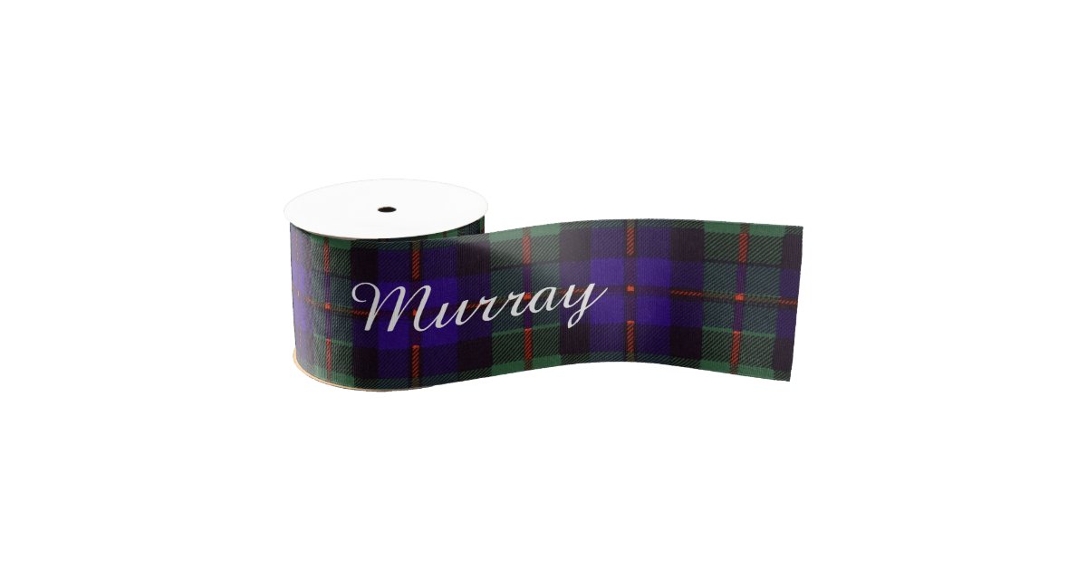 Murray tartan scottish plaid grosgrain ribbon | Zazzle