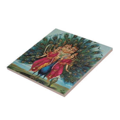 Murugan Kartikeyan Skanda Subrahmanyan Hindu Deity Tile | Zazzle