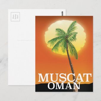 Muscat Oman vacation poster Postcard | Zazzle
