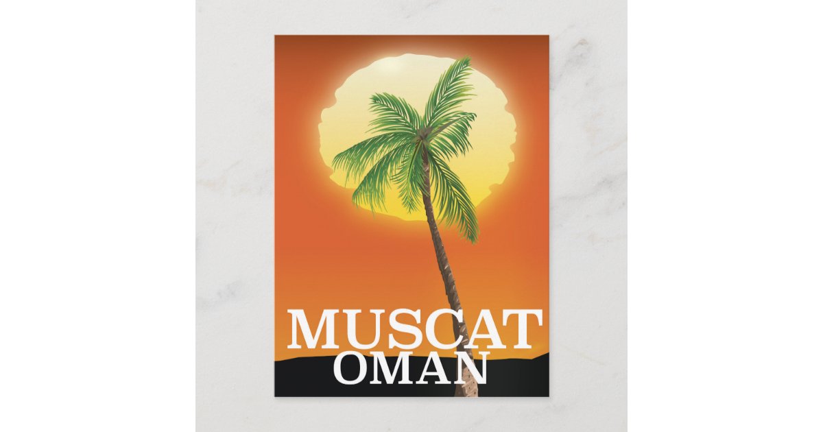 Muscat Oman vacation poster Postcard | Zazzle