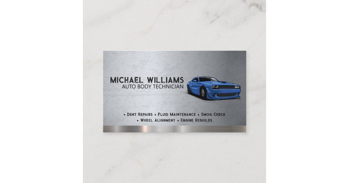Muscle Car | Auto Garage Shop Business Card | Zazzle