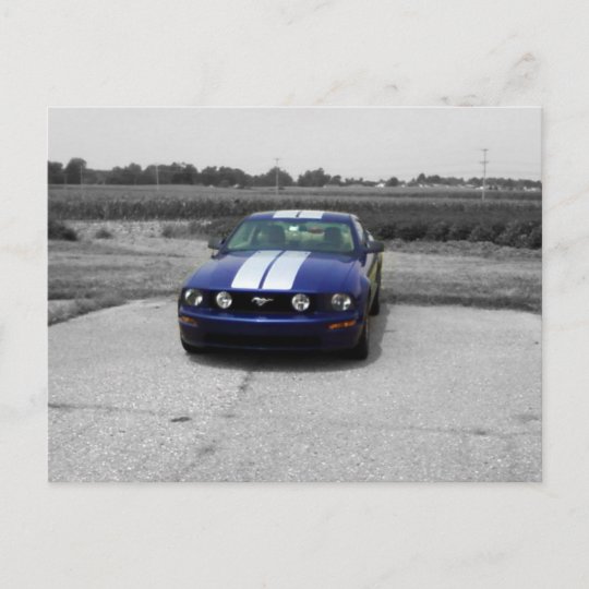 Muscle car Blue Postcard | Zazzle.com