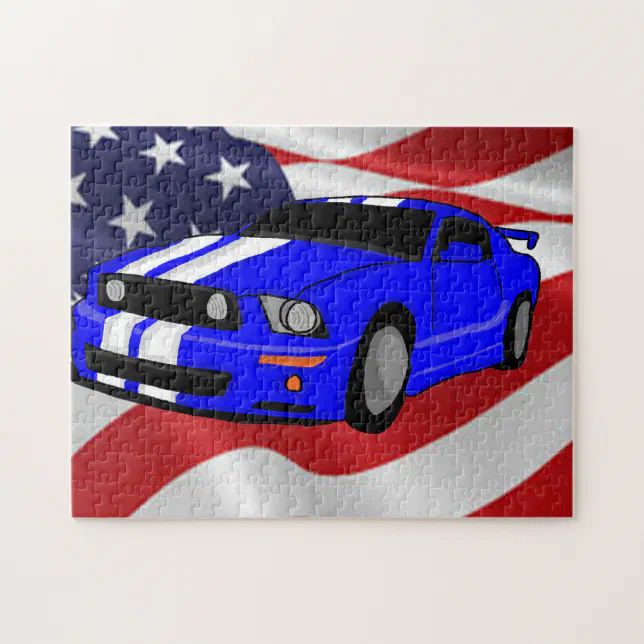 Muscle car design jigsaw puzzle | Zazzle