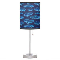 Muscle Cars Lamp - Blue Glow | Zazzle