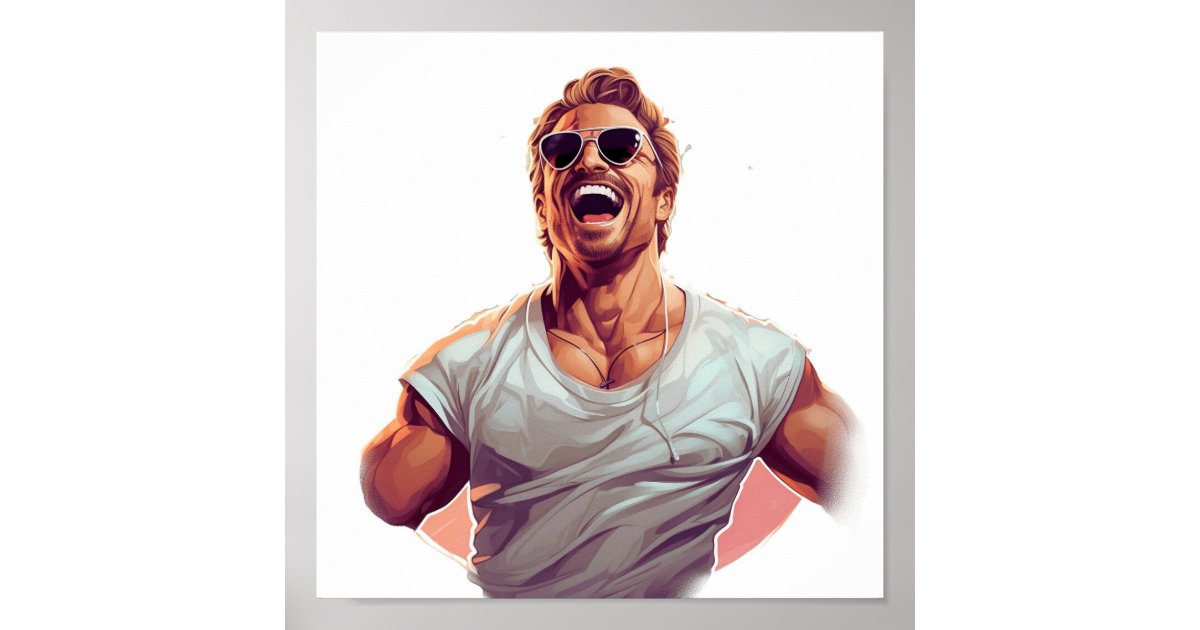 Muscle Man Poster | Zazzle