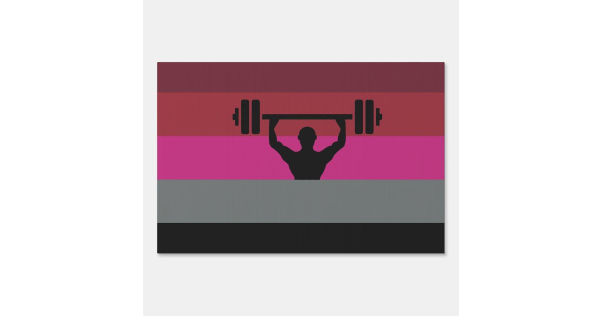 MUSCLE PRIDE FLAG SIGN | Zazzle