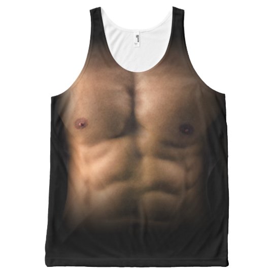 Muscle Six Pack Abs All-Over-Print Tank Top | Zazzle.com