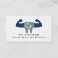 Muscle Tooth Logo, Dentist Appointment Business Card | Zazzle