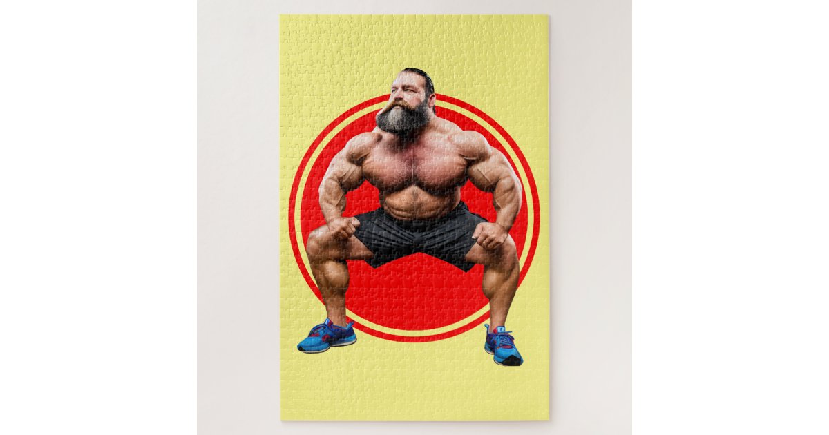Muscular Bearded Jigsaw Puzzle | Zazzle