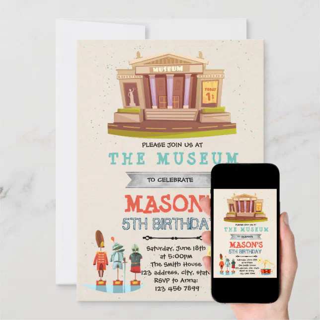 Museum Birthday Invitation | Zazzle