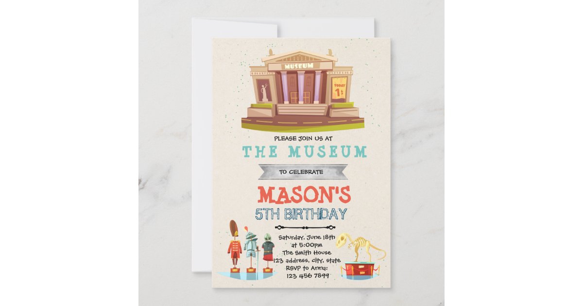 Museum Birthday Invitation | Zazzle