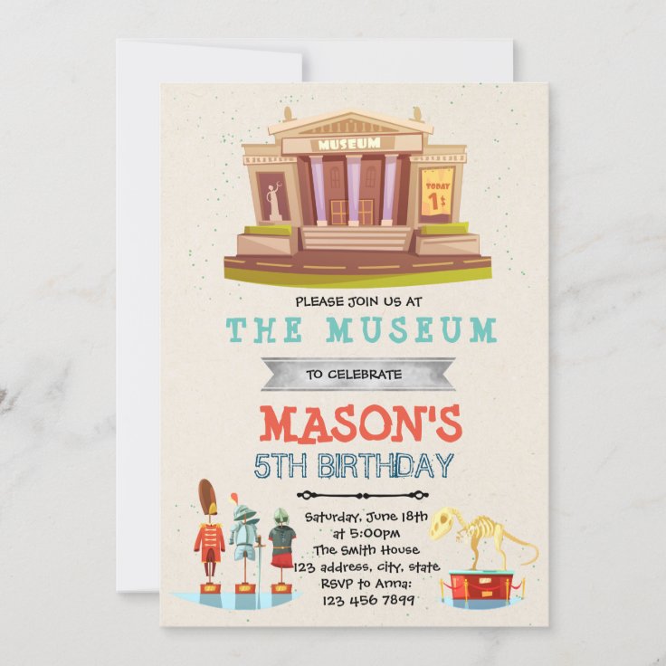 Museum Birthday Invitation | Zazzle