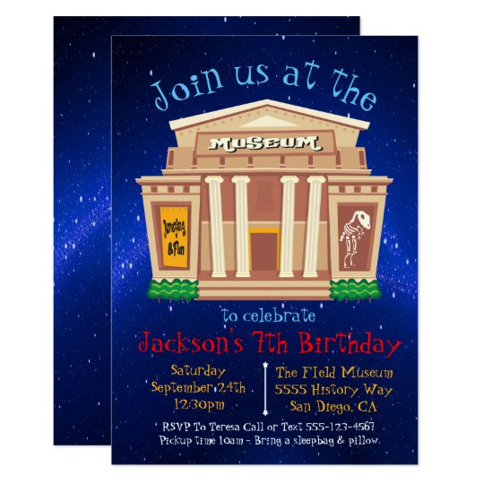Museum Birthday Party Invitation | Zazzle.com