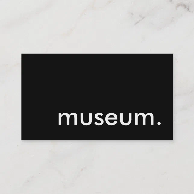 museum. business card | Zazzle