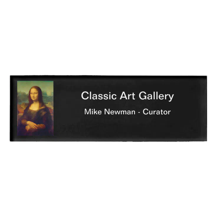 Museum Gallery Staff Name Tag | Zazzle