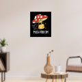 Mush-vroom Funny Fast Mushroom Pun Dark BG Poster | Zazzle