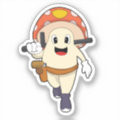 Mushroom as Police officer at Police Sticker | Zazzle