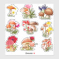 Mushroom Custom-Cut Vinyl Sticker | Zazzle