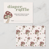 Mushroom Diaper Raffle Baby Shower | Sage Green Enclosure Card | Zazzle