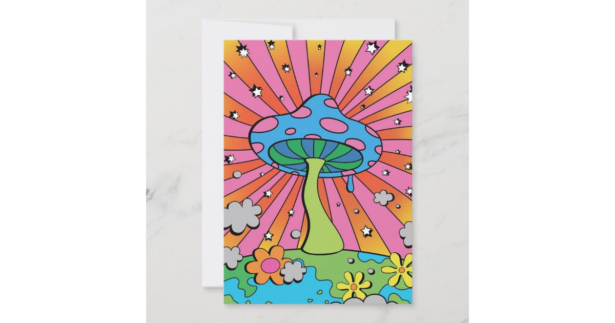 Mushroom Hunter Kidcore Mushroom Thank You Card | Zazzle