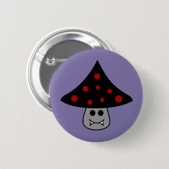 Mushroom Vampire Button | Zazzle