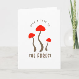 Mushrooms Forest Humor Sayings Mushroom Pickers Card | Zazzle